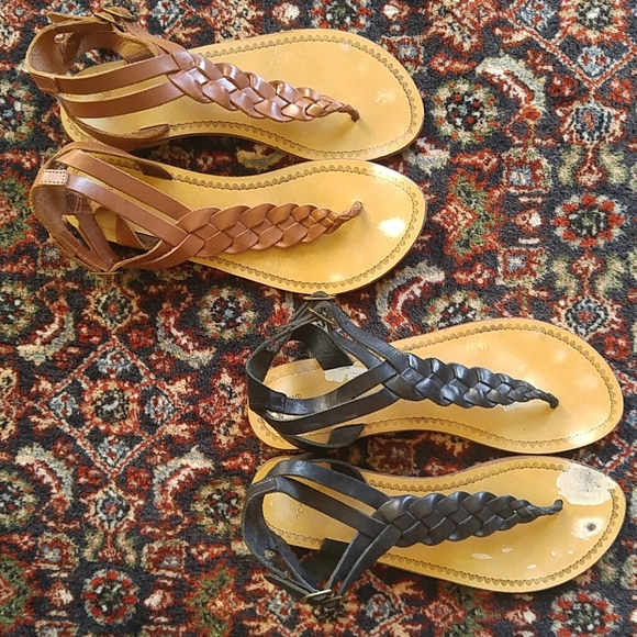 Urban Outfitters | Shoes | Bundle Two Pairs Ecote Braided Sandals ...